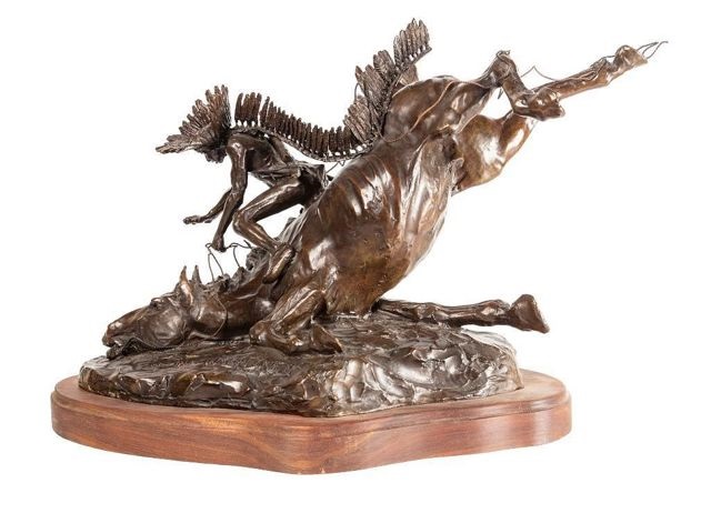 Attack on the Wagon Train by Bob Scriver on artnet