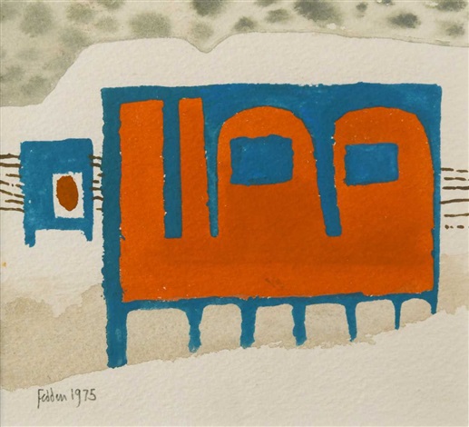Orange and Blue Forms by Mary Fedden on artnet