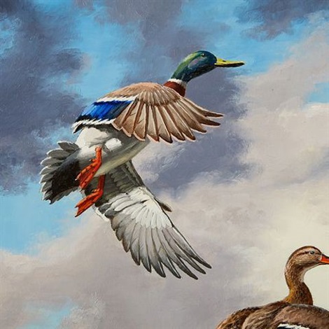 Seasons End Mallards by David A. Maass on artnet