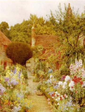 A country garden by George Marks on artnet