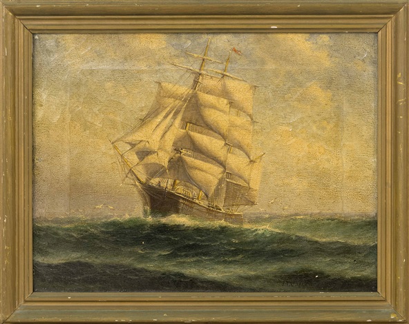 Ship at sea by Theodore Victor Carl Valenkamph on artnet