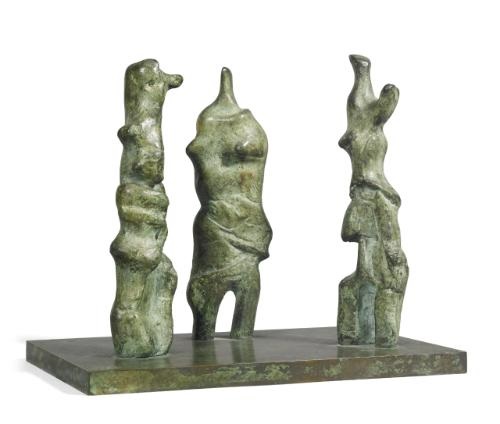 Three standing figures by Henry Moore on artnet