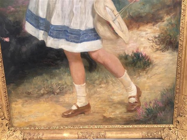 FULL LENGTH PORTRAIT OF AUDREY YARROW by Hugh Goldwin Riviere on artnet