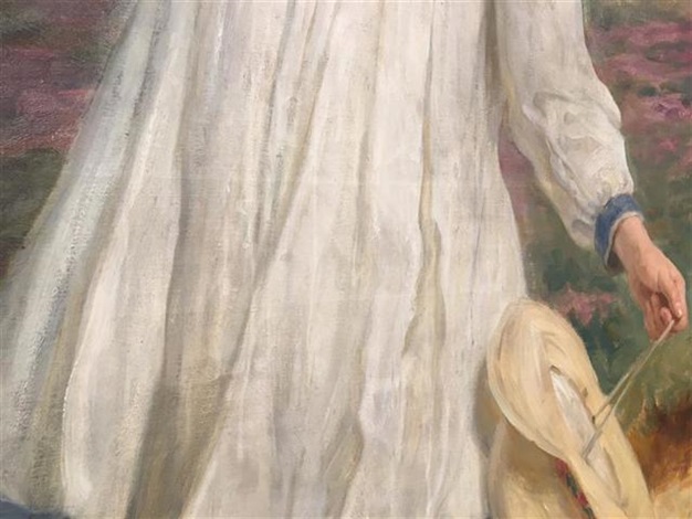 FULL LENGTH PORTRAIT OF AUDREY YARROW by Hugh Goldwin Riviere on artnet