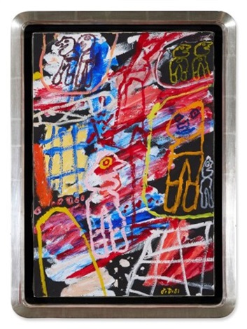 Site avec 7 personnages by Jean Dubuffet on artnet