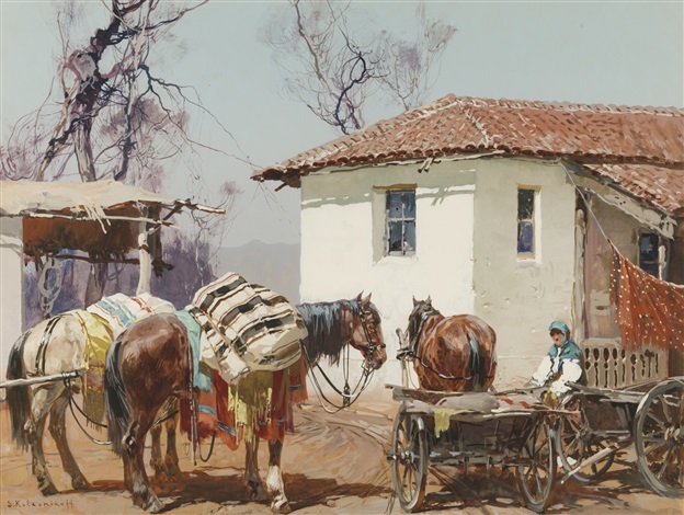 Rest stop by Stepan Feodorovich Kolesnikov on artnet
