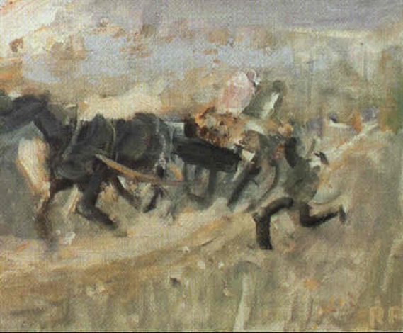 FIGURER MED HAST OCH VAGN by Ragnar Person on artnet