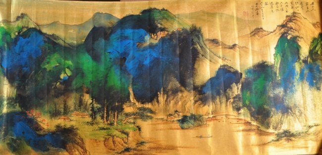 A LANDSCAPE CHINESE PAINTING, ZHANG DA QIAN MARK by Zhang Daqian on artnet