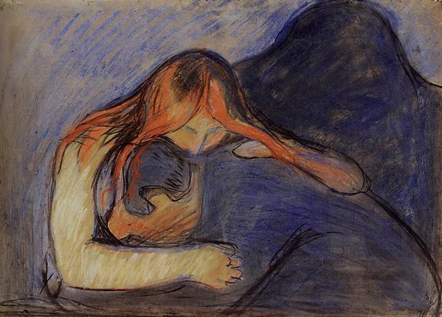 Vampire Edvard Munch Shop Edvard Munch 'Vampire, 1895' Hand Painted Oil ...