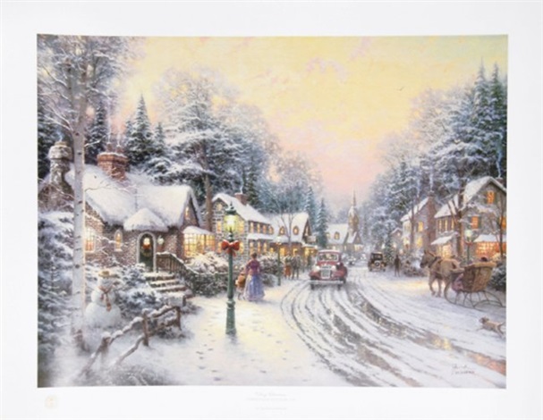 Village Christmas by Thomas Kinkade on artnet