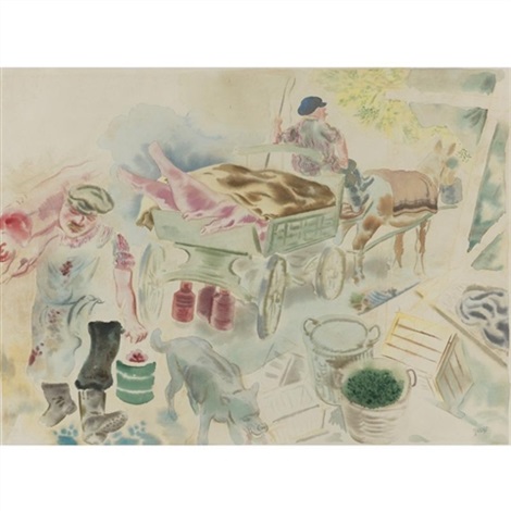 Metzgerwagen Butchers van by George Grosz on artnet