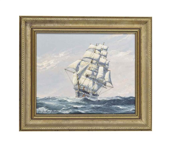 The wool clipper Loch Etive running before the wind by John Bentham ...