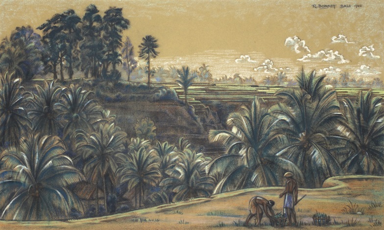 A landscape in Bali by Rudolf Bonnet on artnet