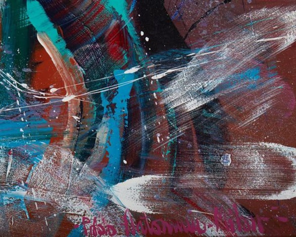 Abstract Native Americans On Horseback by Pablo Antonio Milan on artnet