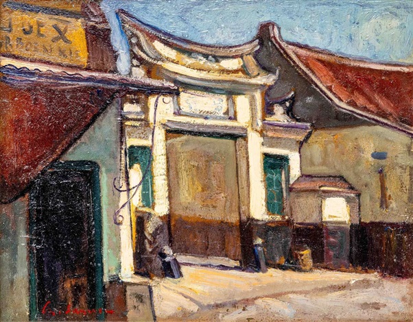The Chinese gate at the Molenvliet in Batavia by Charles Sayers on artnet
