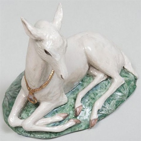 Lady Anne Gordon Porcelain Model of a Stag and a Doe by Anne Gordon on ...