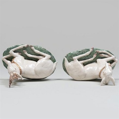 Lady Anne Gordon Porcelain Model of a Stag and a Doe by Anne Gordon on ...