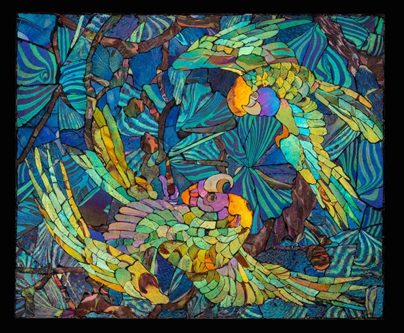 Parrots Mosaic Panel by Tiffany Studios on artnet