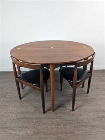 HANS OLSEN DANISH, 1919-1992 FOR FREM ROJLE, ROUNDETTE DINING TABLE AND ...