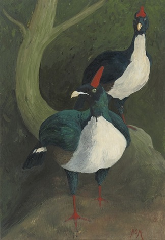 Two horned guan by Henry Stacy Marks on artnet