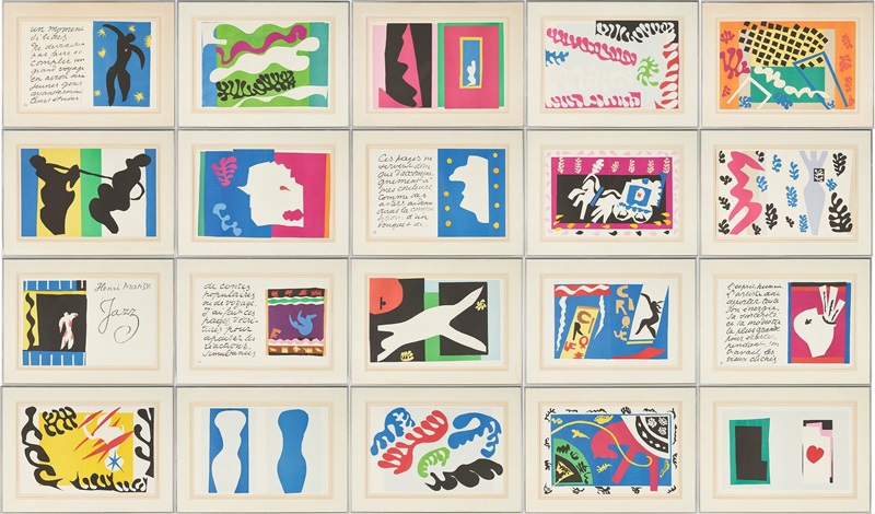 Matisse Jazz Series Portfolio, 20 Framed Color Plates by Henri Matisse ...