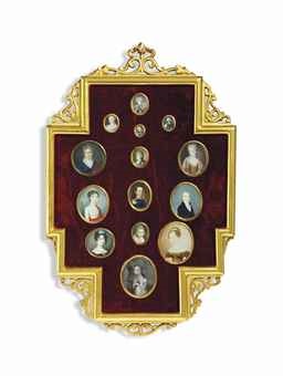 Portraits depicting members of the German Nobility 14 works in 1 frame ...