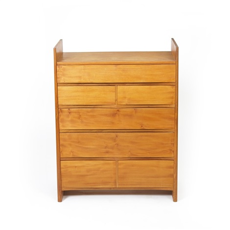 An Alan Peters Furniture wych elm chest of drawers designed by Alan ...