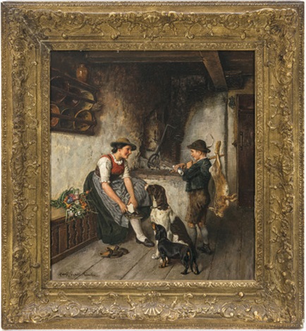 Return of the hunters by Adolf Eberle on artnet