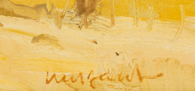 Cow Bison with Nursing Calf by Ned Jacob on artnet