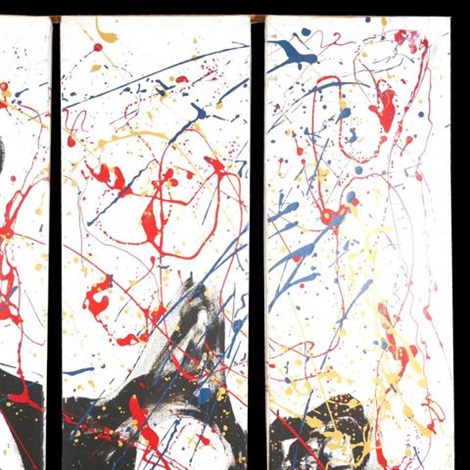 Pollack style triptych by Jackson Pollock on artnet