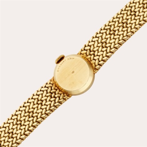 A yellow gold bracelet watch, Circa 1980 by Breguet Neveau et Compagnie ...