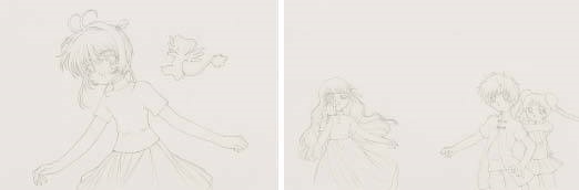 Hanken key animation drawing genga from Cardcaptor Sakura a set of 2 by ...
