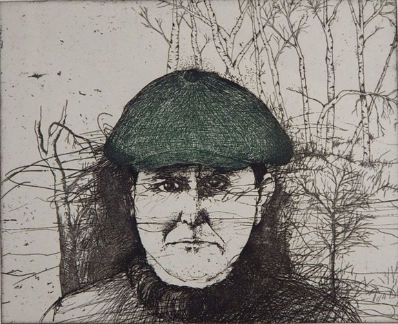 Self-Portrait with A Flat Cap by Jim Dine on artnet