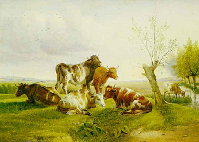 Kuhherde auf einer Weide by Thomas Sidney Cooper on artnet