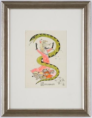 Fillyjonk with a snake by Tove Jansson on artnet