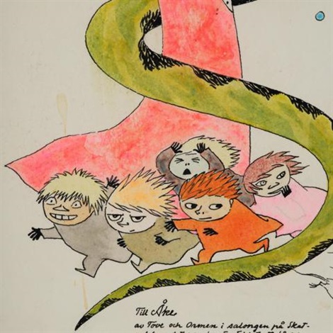 Fillyjonk with a snake by Tove Jansson on artnet