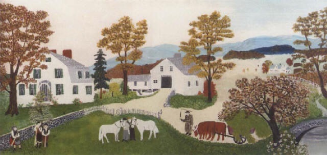 Farm in Autumn by Grandma Moses on artnet