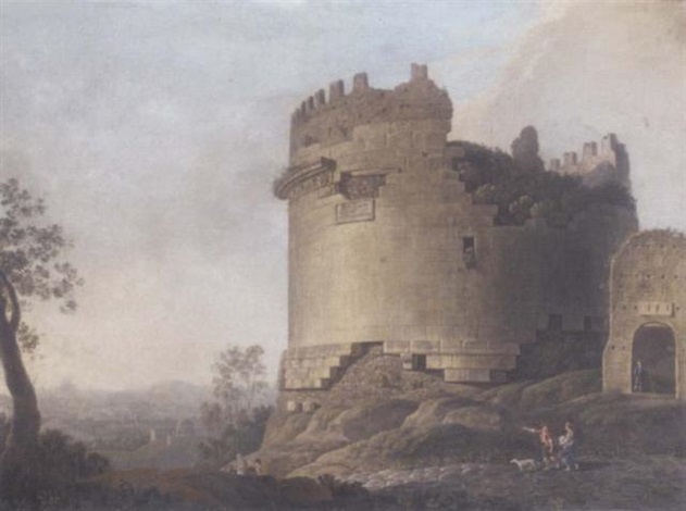 The tomb of Cecilia Metella by Abraham Louis Rodolphe Ducros on artnet