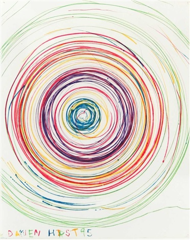 Beautiful exotic stretching itchy spinning void etching by Damien Hirst ...