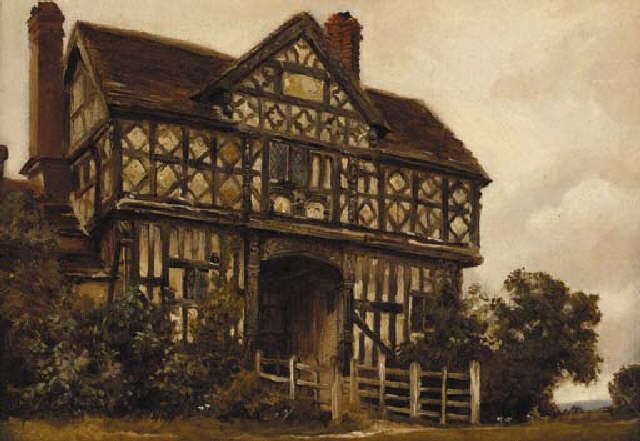 The gatehouse, Stokesay Castle by Frank Moss Bennett on artnet