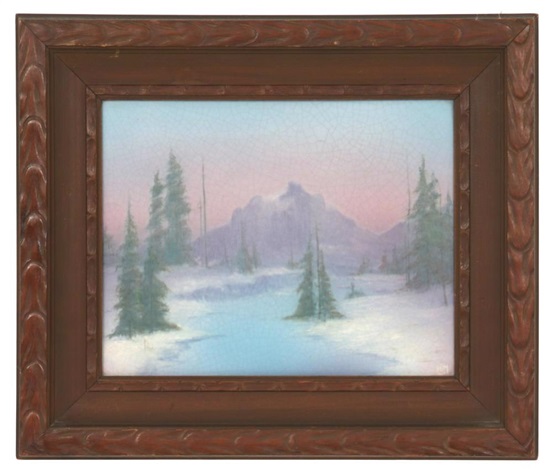 Vellum Landscape Plaque by Rookwood Pottery (Co.) on artnet