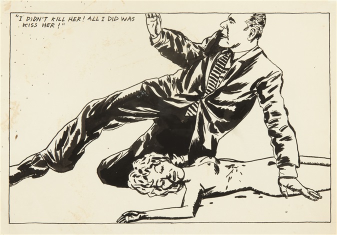 I didnt kill her All I did was kiss her 1984 by Raymond Pettibon on artnet
