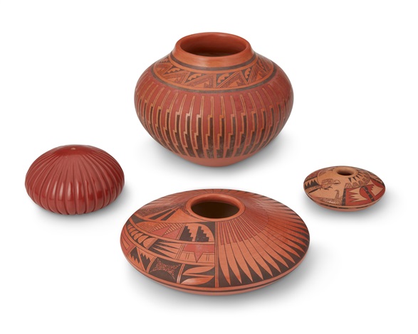 A Group Of Puebloan Pottery Vessels by Gloria Kahe on artnet