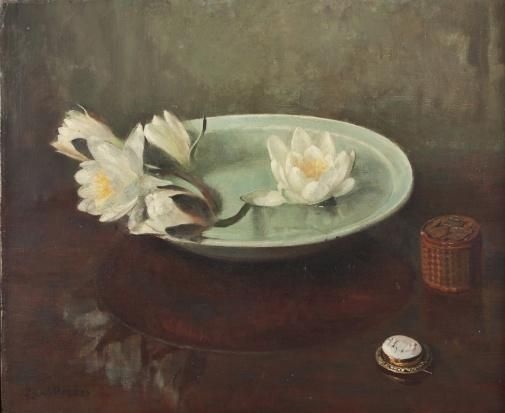 Still life with water lilies by Frans David Oerder on artnet