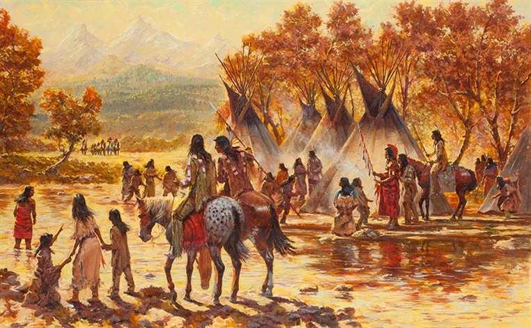 Lewis Clark Visit the Nez Perce by Jim Carson on artnet