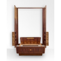 Double bed integrated into a monumental equipped wall by Paolo Buffa ...