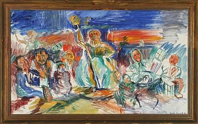 Mosekonen Brygger sketch by William Scharff on artnet