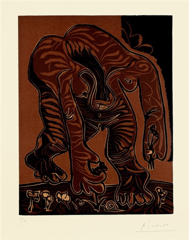 Femme nue cueillant des fleurs by Pablo Picasso on artnet