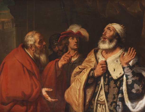 King David rebuked by the prophet Nathan by Lambert Jacobsz on artnet