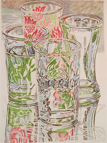 Four Glasses by Janet Fish on artnet